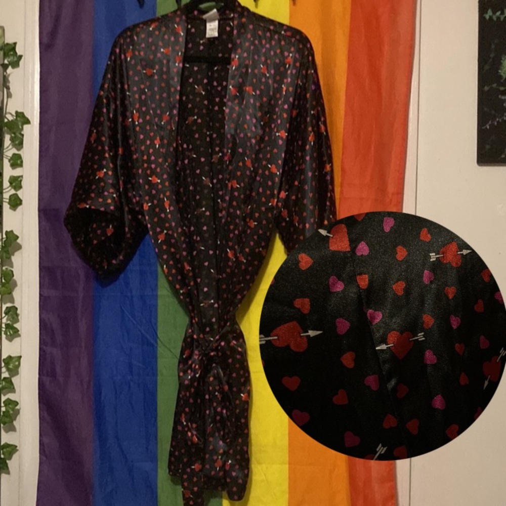 Shirley Of Hollywood Valentine Hearts Robe - Gem